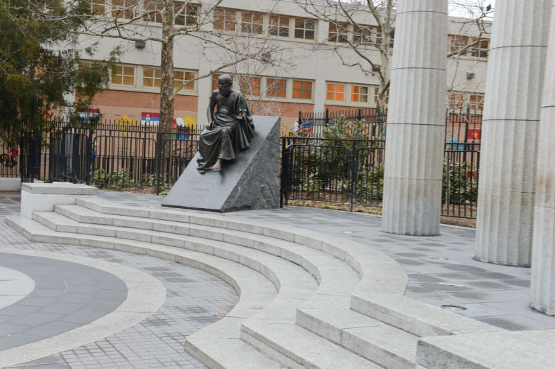 Athens Square Monuments - Socrates : NYC Parks