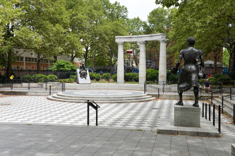 Athens Square Monuments - Socrates : NYC Parks